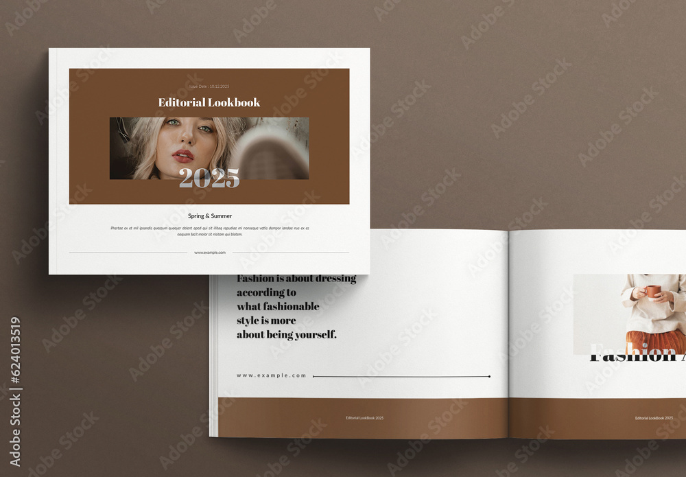Editorial LookBook Layout Brochure Template Landscape Stock Template ... Editorial LookBook Layout Brochure Template Landscape Stock Template ...