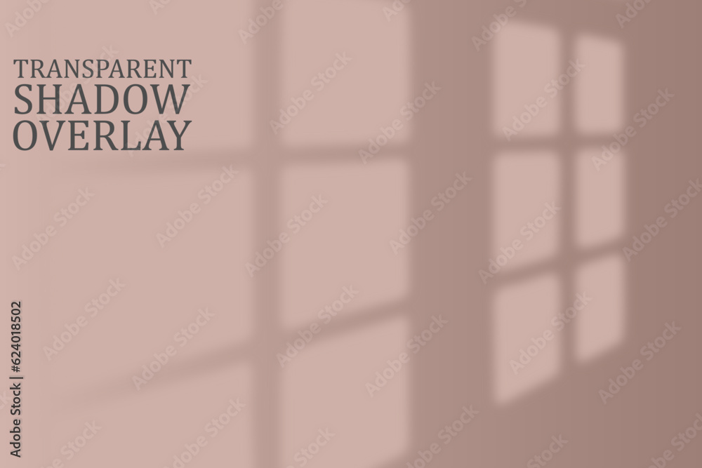transparent window shadow overlay template, abstract background with ...