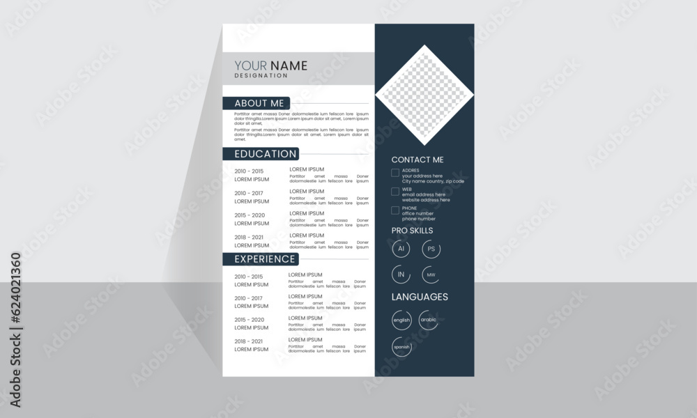 Cv templates.Clean Modern Resume with design typography cover letter ...