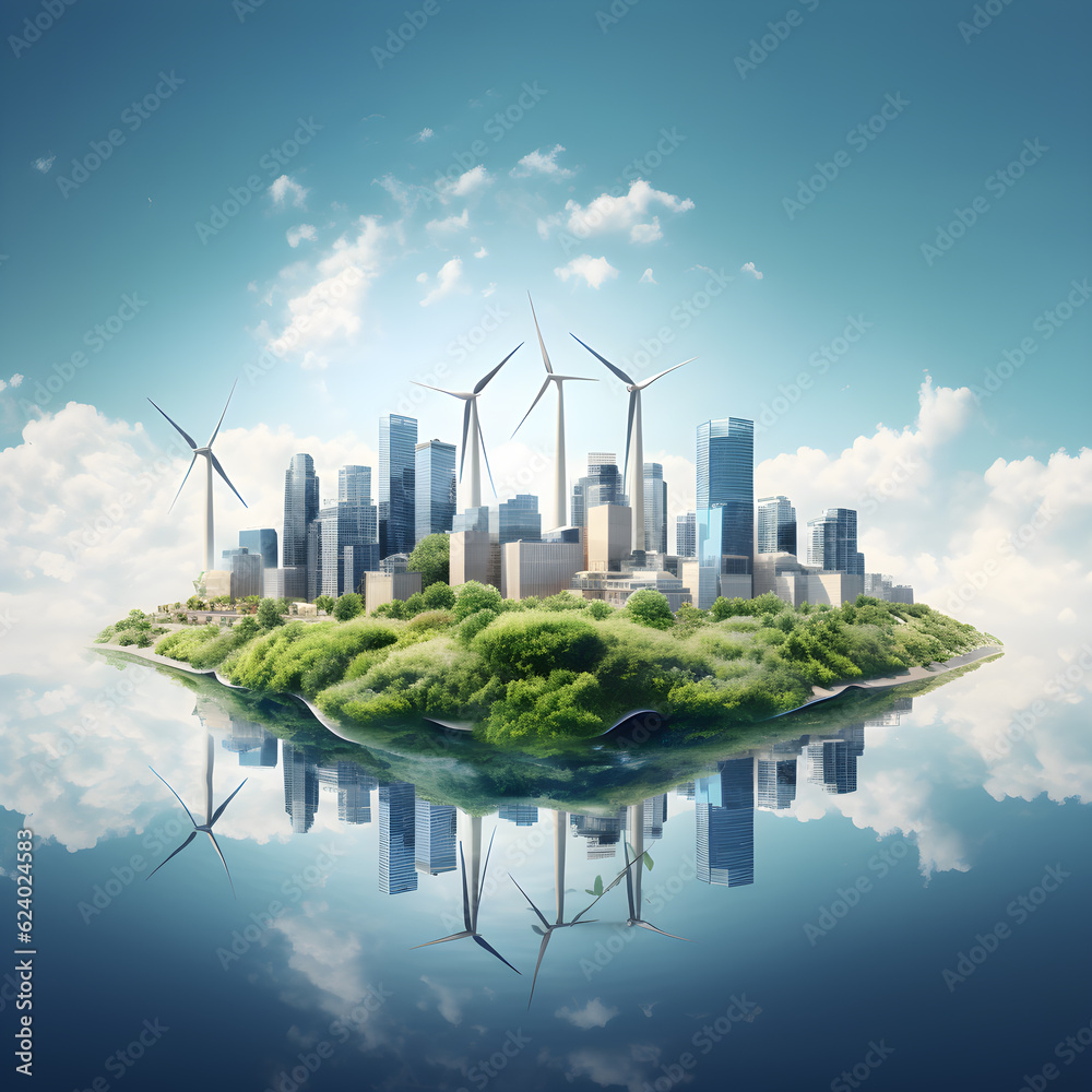 Renewable energy wind turbines with green and environmental purity for ...