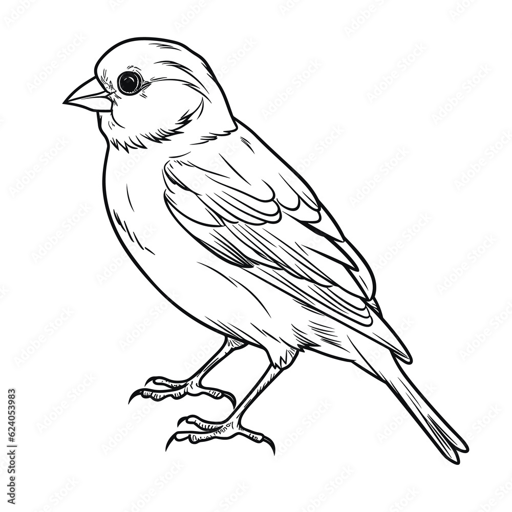 Goldfinch coloring pages Png animals Stock Illustration | Adobe Stock