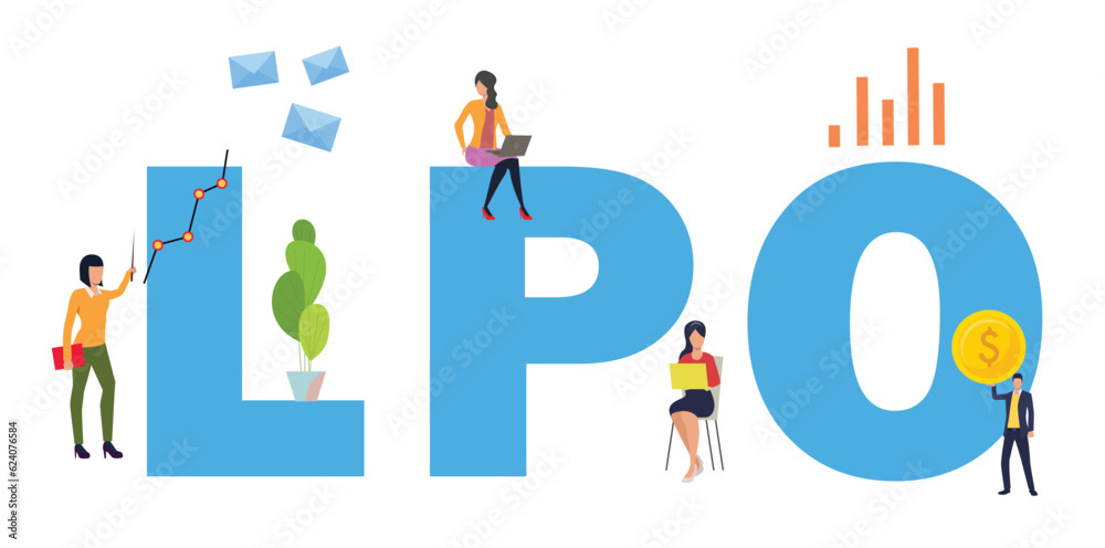 LPO (Limited Purchase Order) vector illustration Concept with keyword ...