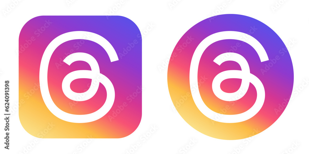 Kiev, Ukraine - July 16, 2023: Threads social network logo by Meta ...