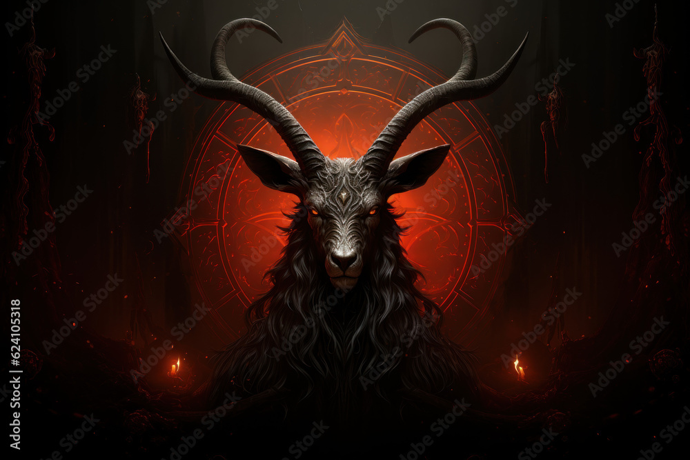 the face of satanic evil Stock Illustration | Adobe Stock