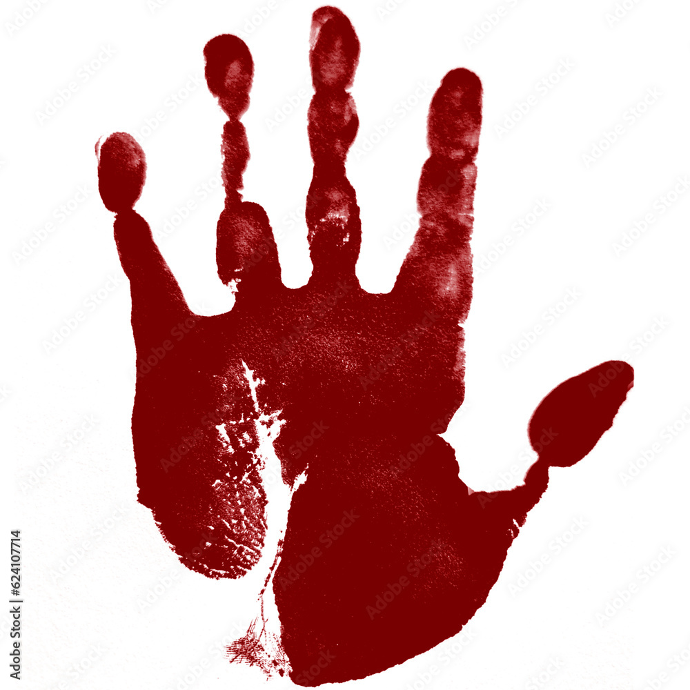 blood handprint on Transparent background Stock Illustration | Adobe Stock