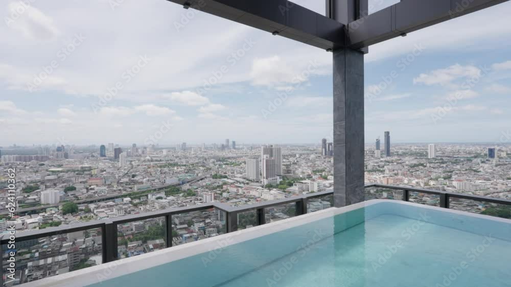 Immerse yourself in luxury in an infinity pool with a breathtaking city ...