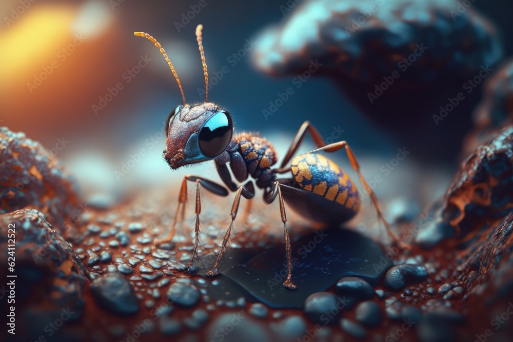 Ant, family of insects of the superfamily of ants, of the order ...