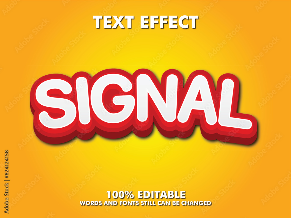 vector signal text effect editable template, signal text, fun font ...