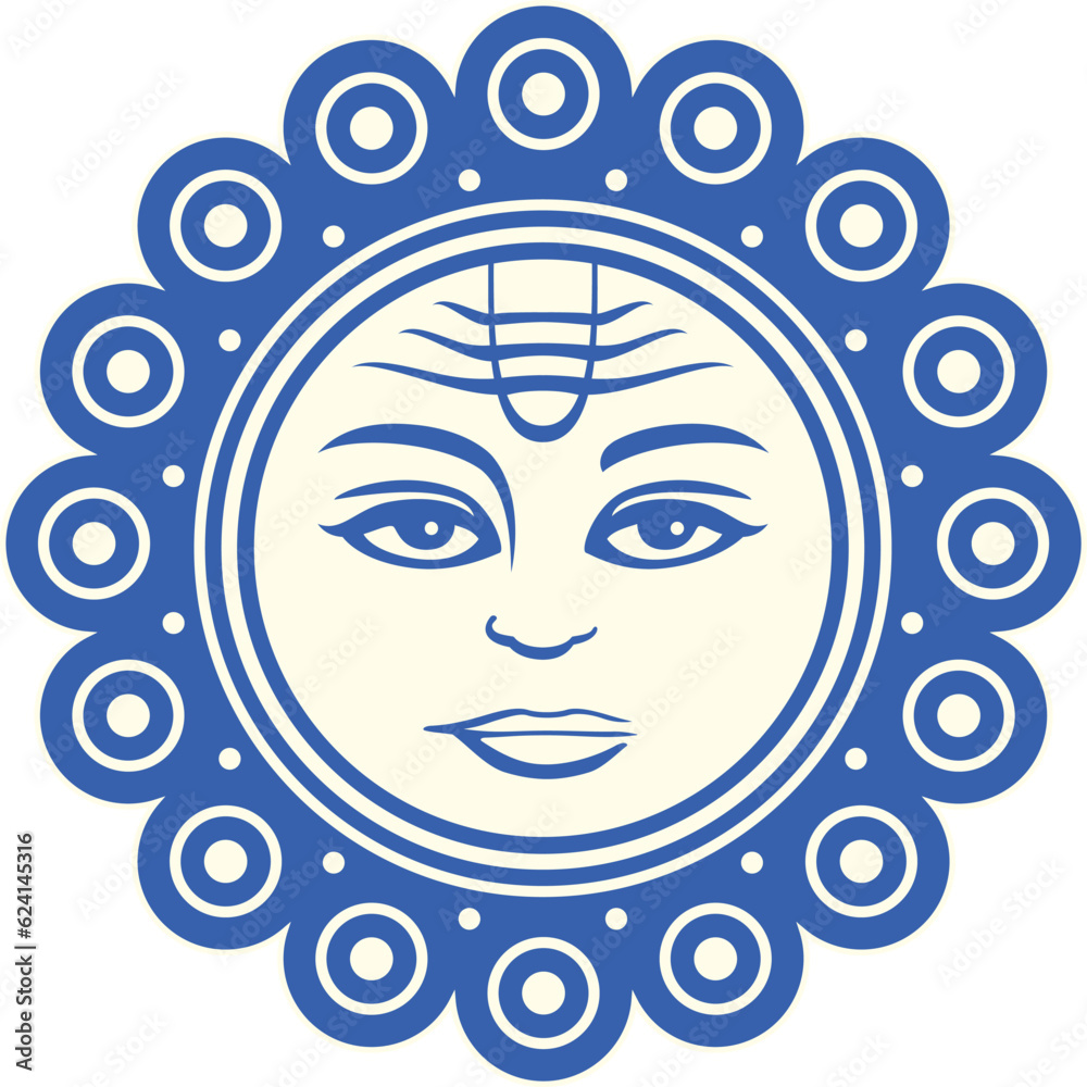 Graha Saturn planet symbol. Astrological. Vedic. Jyotish. Stock Vector ...
