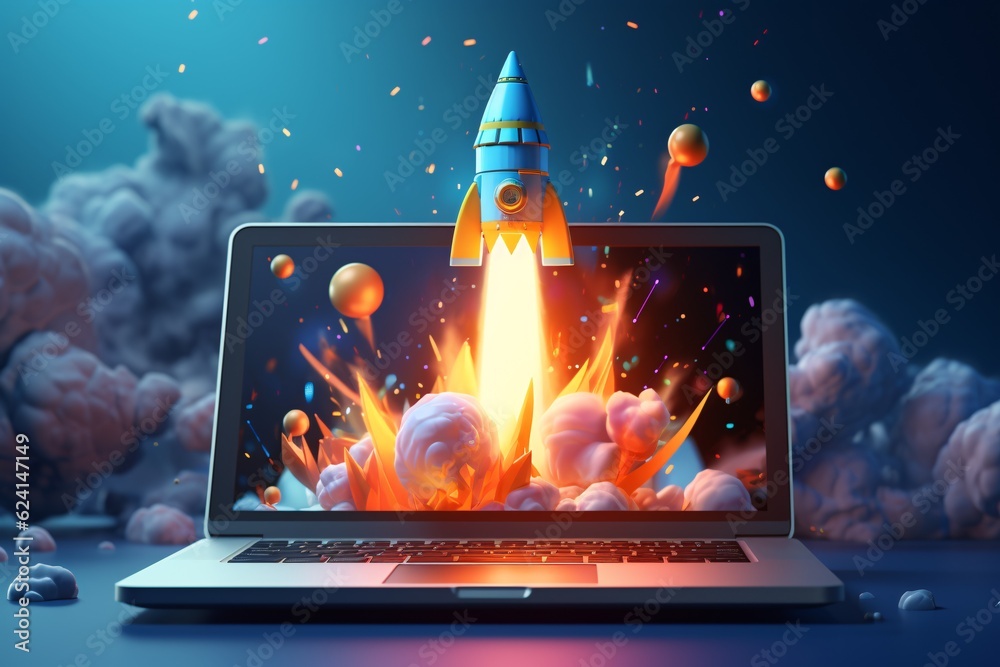 Start up concept. Sucessful start of project. Development concept ...