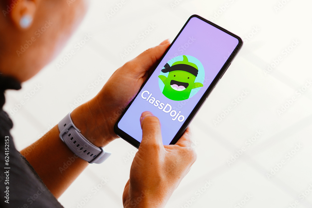 July 16, 2023, Brazil. In this photo illustration, the ClassDojo logo ...