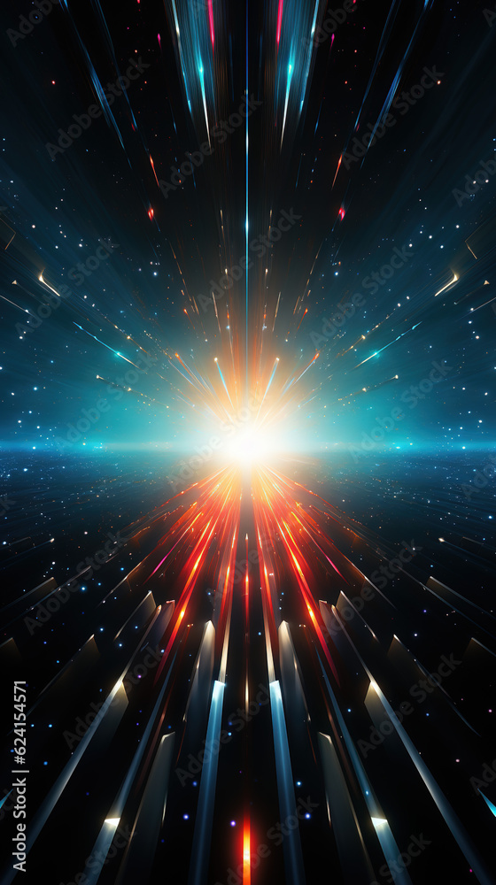 Tetris Hyperspace, minimalist neo colored background for illustration ...