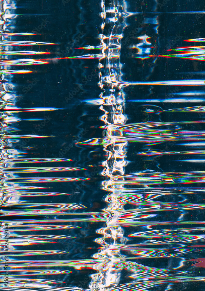 Digital distortion. Glitch vibration. Screen damage. Vhs signal error ...