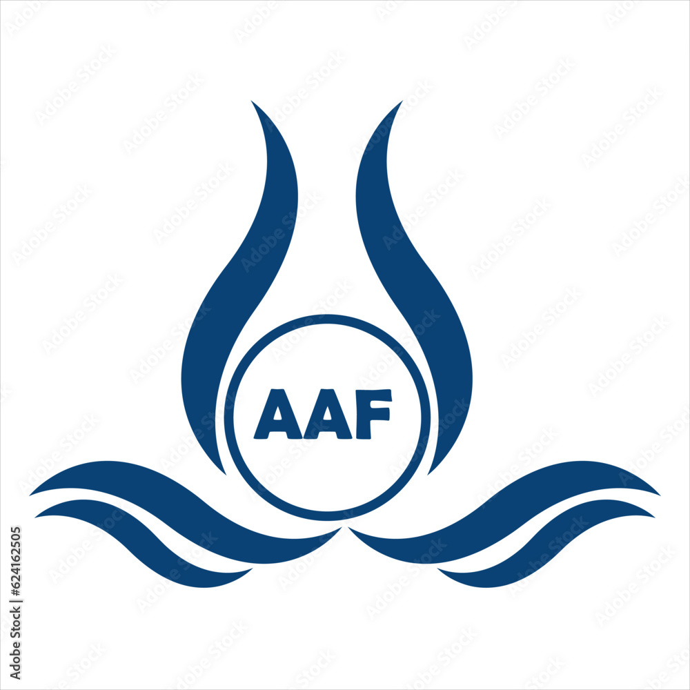 AAF letter logo design with white background in illustrator, AAF ...
