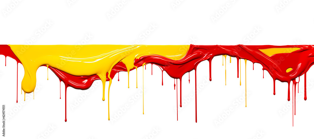 Liquid red and yellow splash Color design drip Stroke. Gradient ...