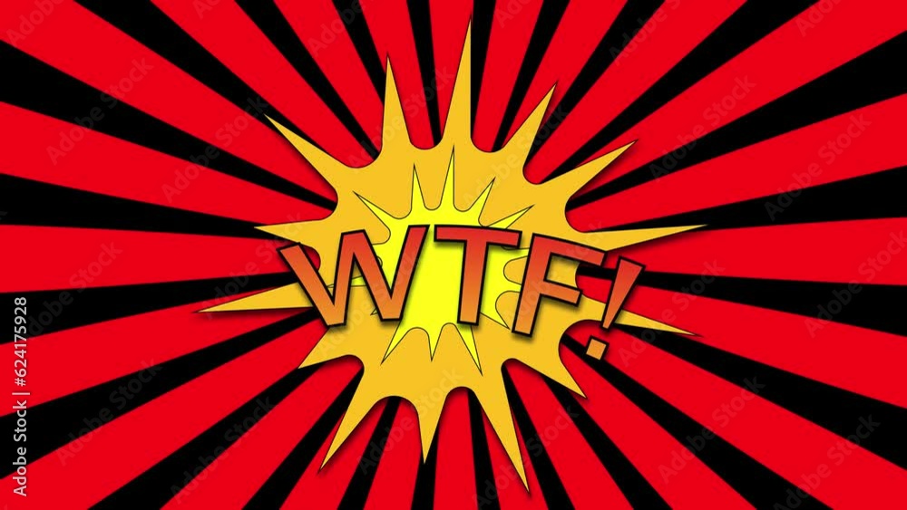 Comic Style Wtf Word Retro Popart Comic Book Animation, Comic Pop Art ...