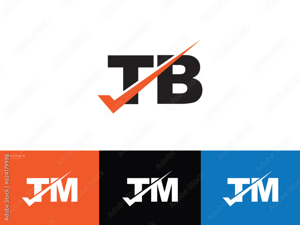 Checklist Alphabet tb Letter Logo, Checkmark tb Business Logo Icon ...