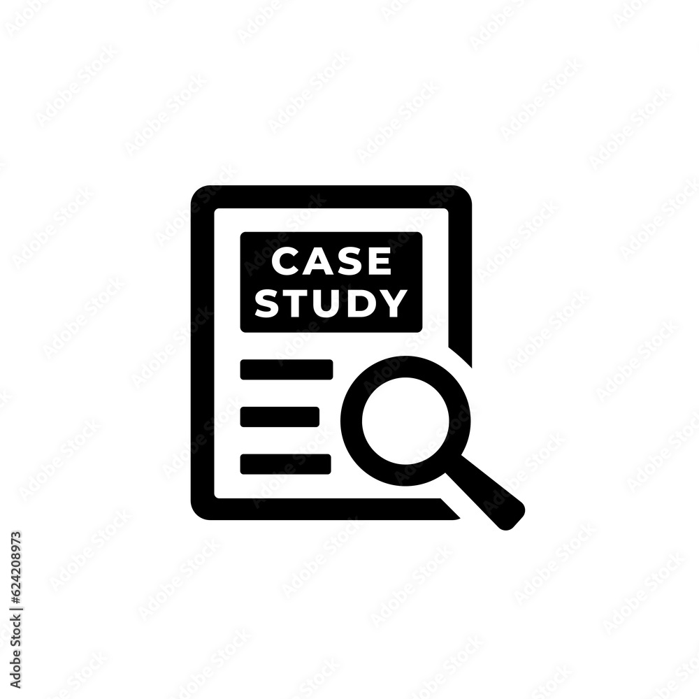 Case study icon or case study symbol vector isolated. The best Case ...