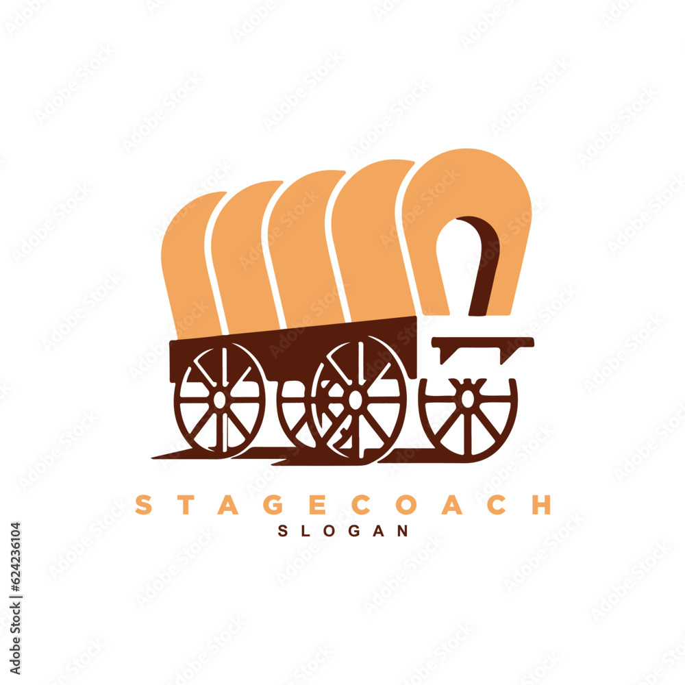 Vintage retro stagecoach logo design. Western transport logo vector ...