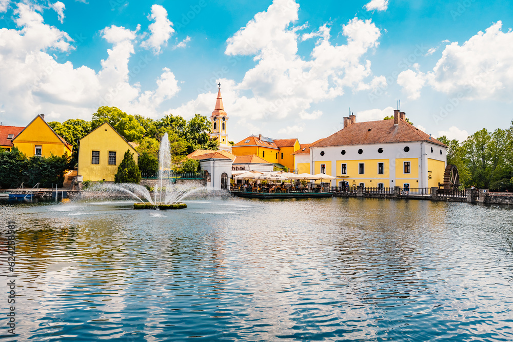 Cave of Tapolca, Hungary near Balaton lake. System of underground caves ...