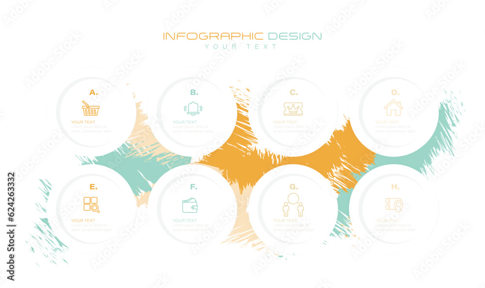 Infographic Timeline diagram with icons. stock illustration Timeline ...
