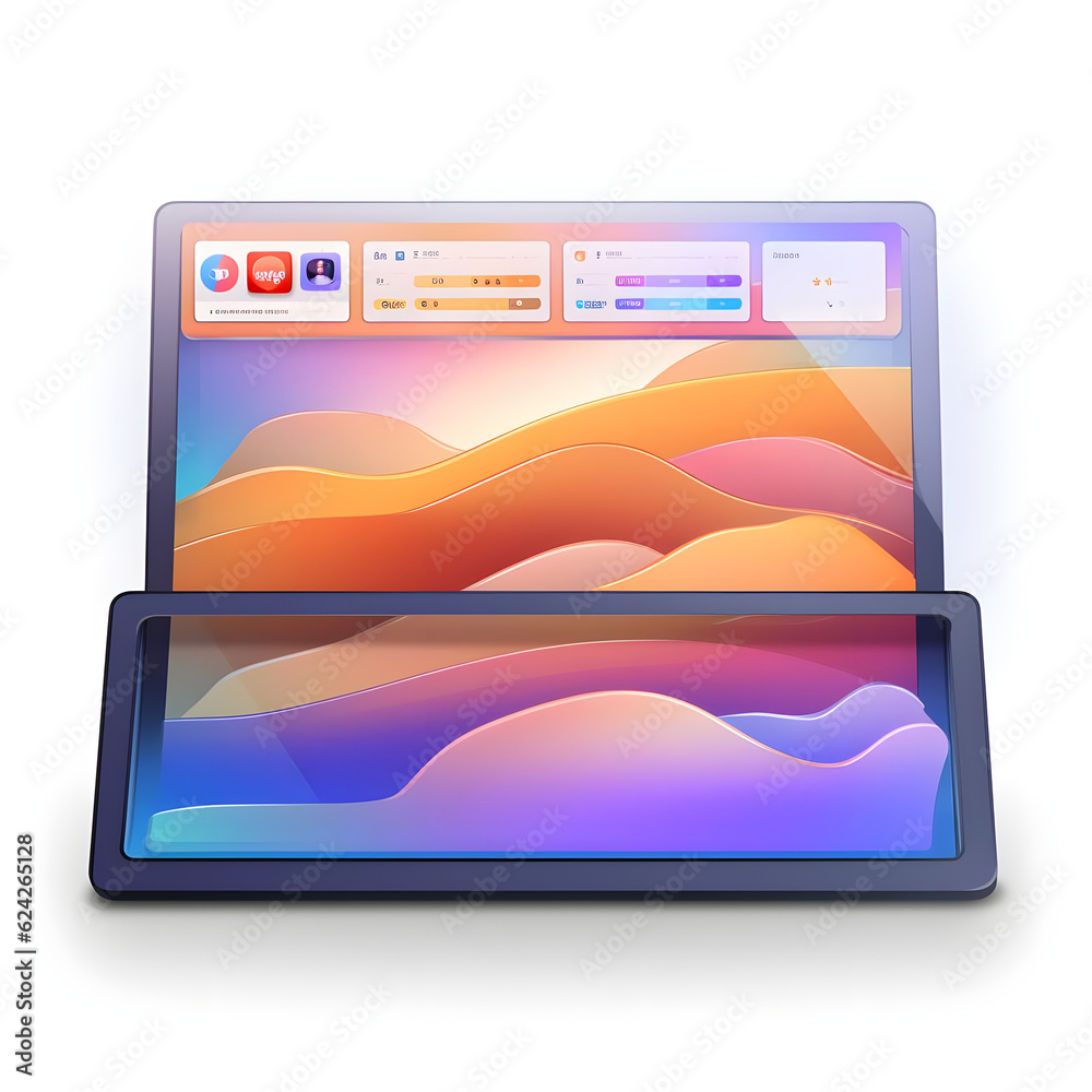 Icon of a browser window with multiple tabs with a transparent ...