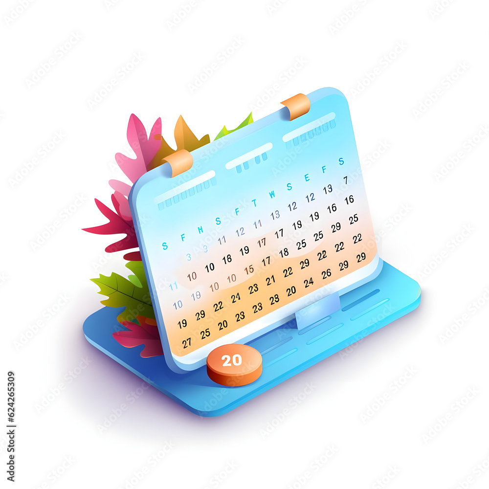 Icon of a calendar with a transparent background Generative AI Stock ...
