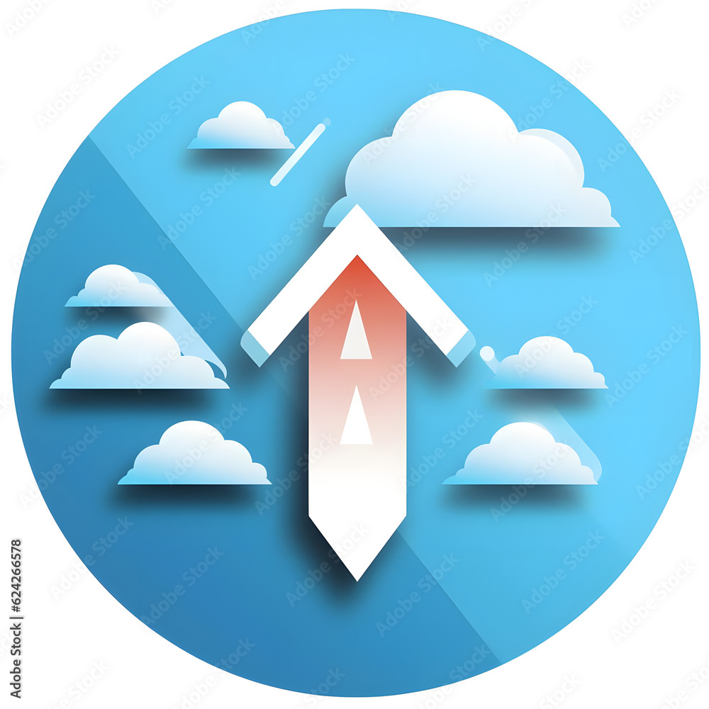 Icon of a cloud with an arrow and syncing arrows with a transparent ...