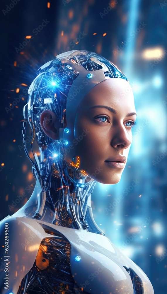 people head. Artificial intelligence for the future rise in ...