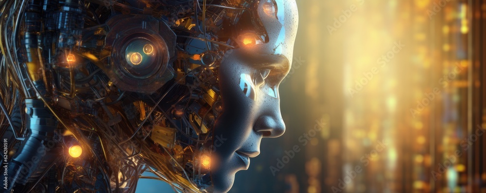 people head. Artificial intelligence for the future rise in ...