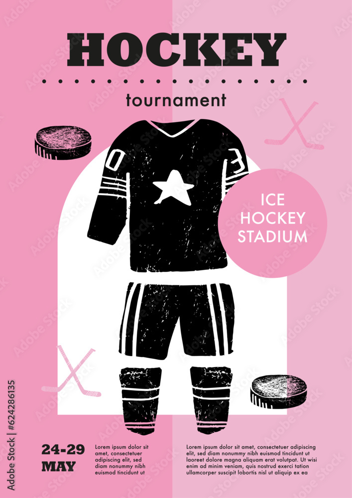 Template Sport Layout Design, ice hockey. Hockey league tournament ...