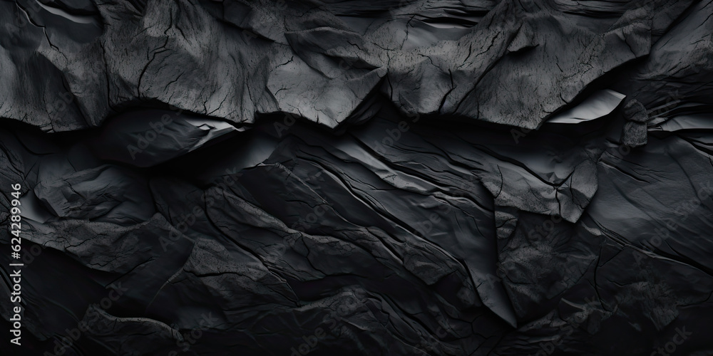 Foto de Ethereal Noir: Abstract Black Background with Dark Rock Texture ...