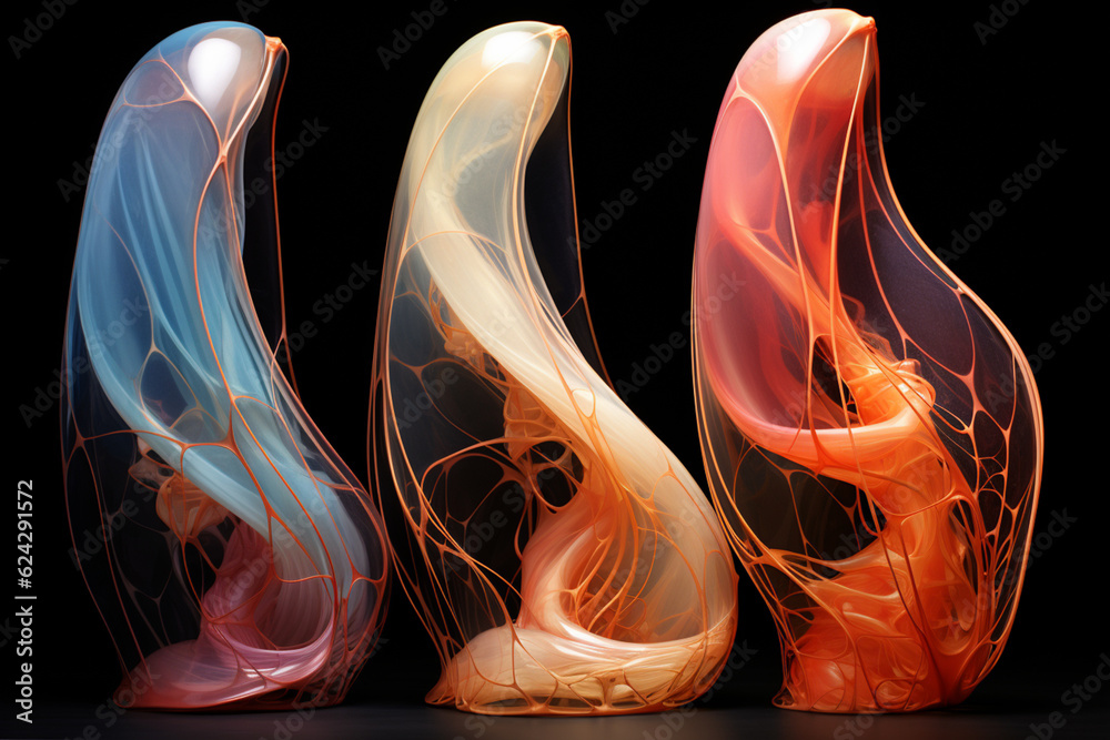 A series of images capturing the different stages of cocoon formation ...