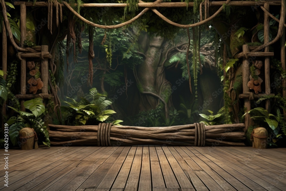 empty 3D cartoon background for kids and animation generative ai ...