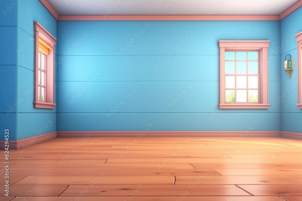empty 3D cartoon background for kids and animation generative ai ...