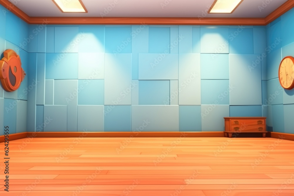 empty 3D cartoon background for kids and animation generative ai ...