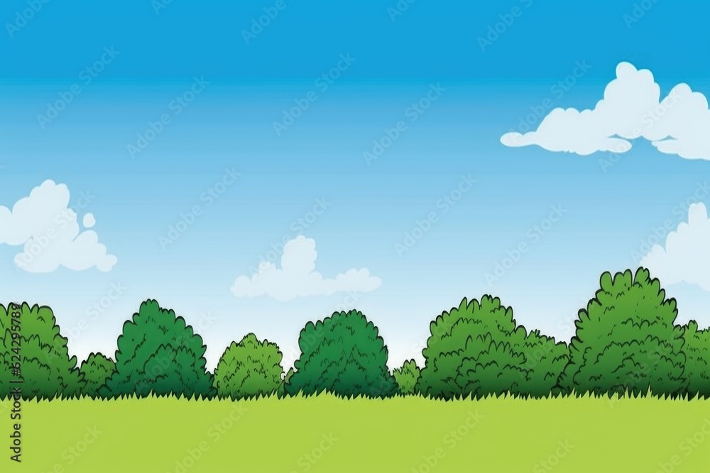 empty 3D cartoon background for kids and animation generative ai ...