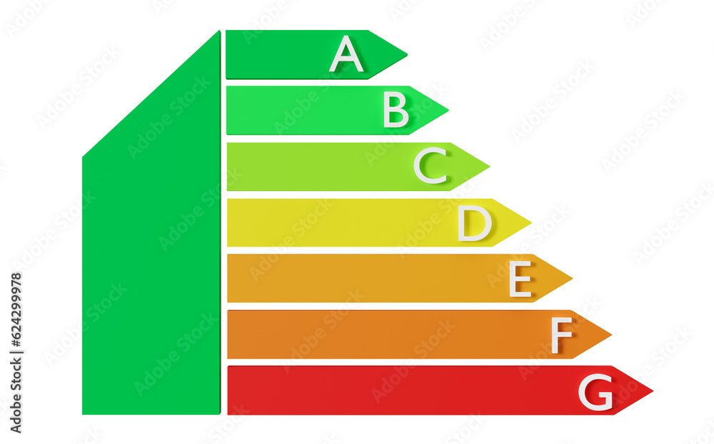 Energy efficiency rating chart cut out on transparent background. PNG ...
