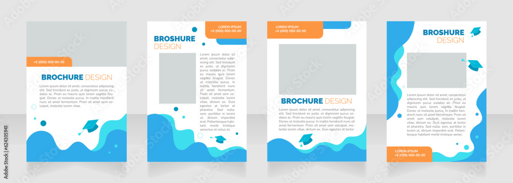 Undergraduate admission blank brochure layout design. Student ...