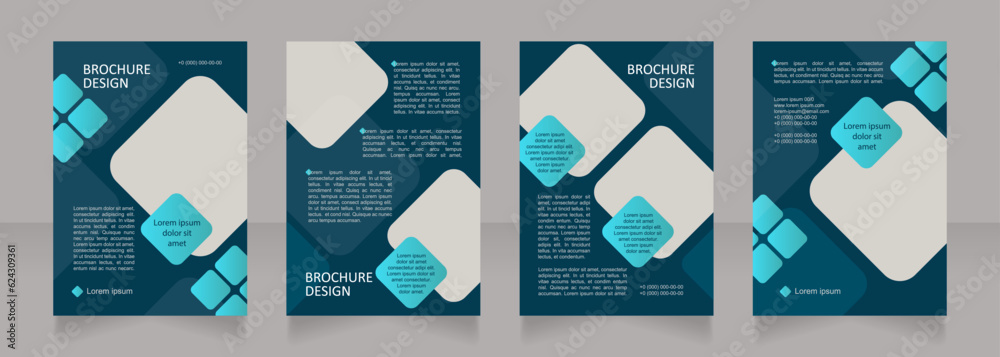 Health and life insurance offers blank brochure layout design. Vertical ...