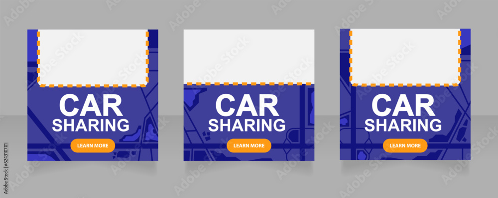 Car sharing service web banner design template. Green mobility. Vector ...