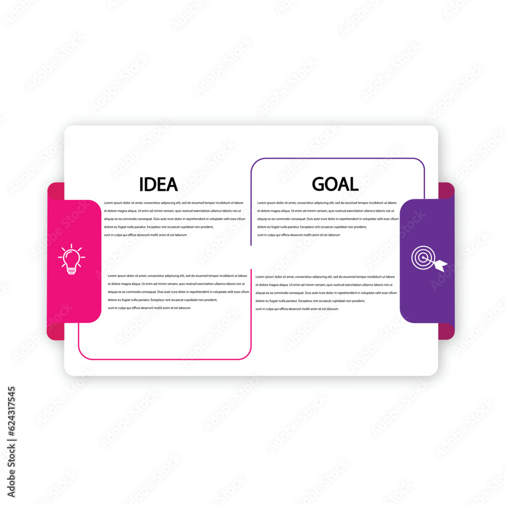 Vecteur Stock Round pie chart split into 2 equal parts. Concept of ...