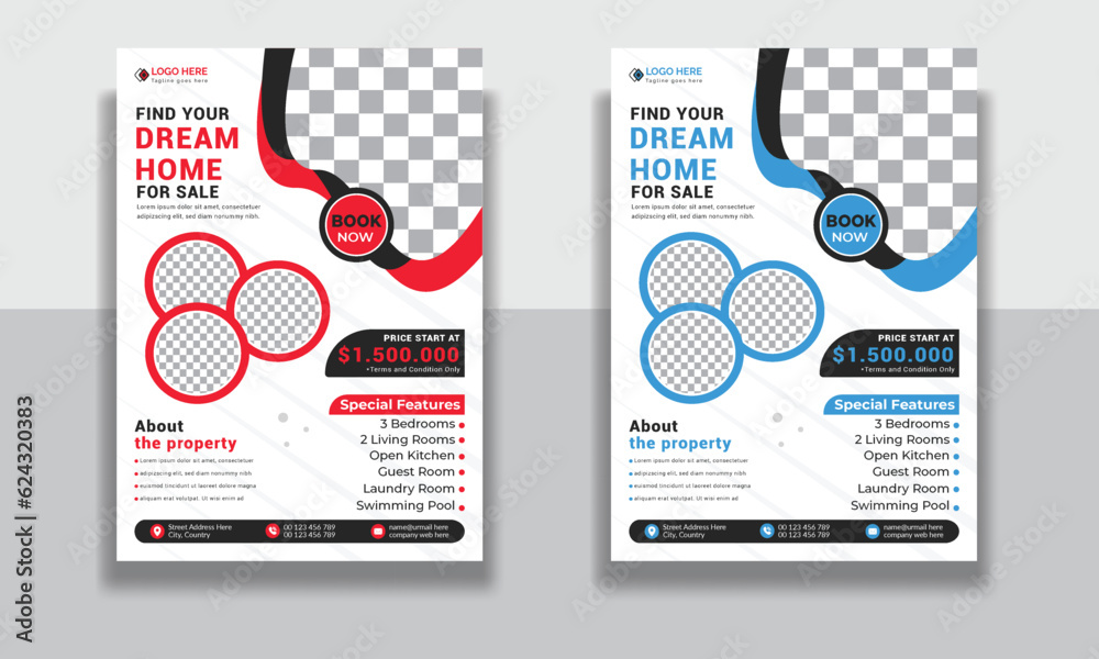 Real Estate Flyer, Corporate Real Estate Template, Unique Flyer Design ...