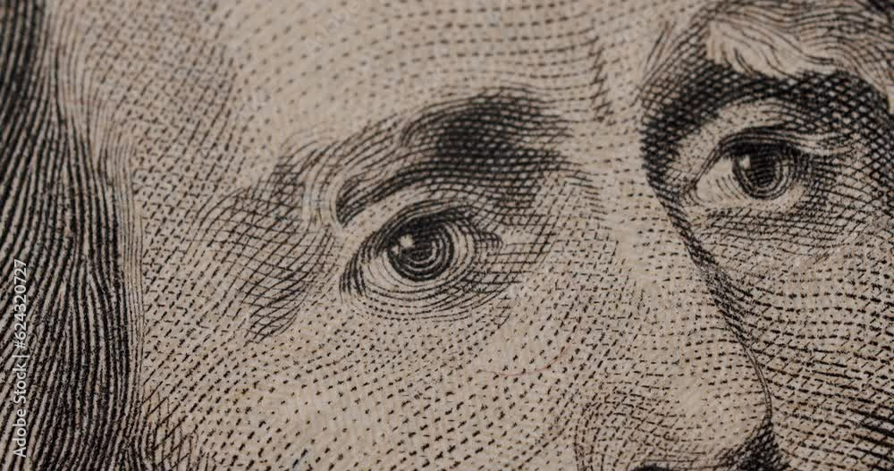 All US dollar bills and all presidents picture zoom motion. American ...