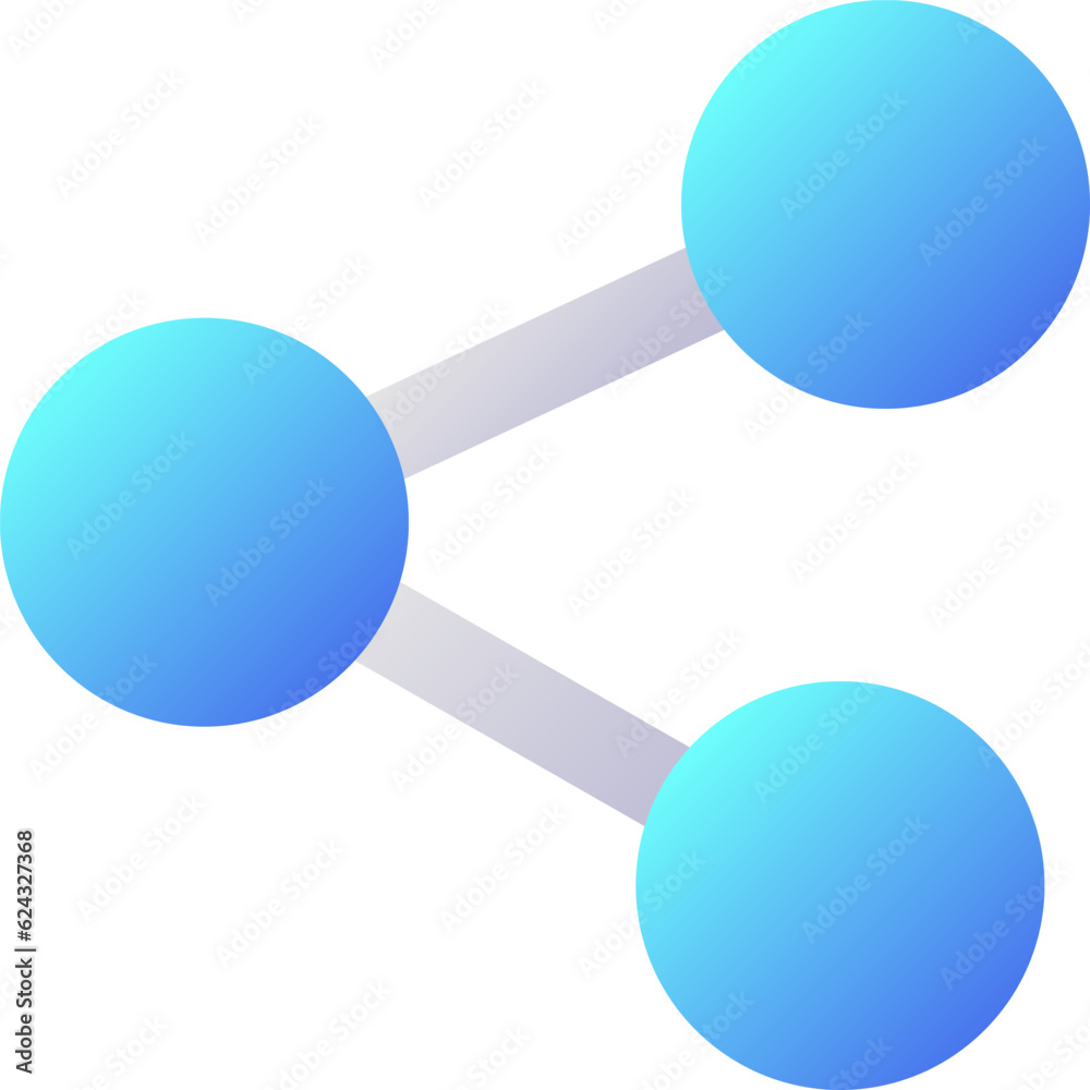 Share pixel perfect flat gradient two-color ui icon. Send link ...