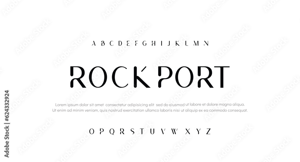 Rock Port alphabet letters font. Typography elegant wedding classic ...