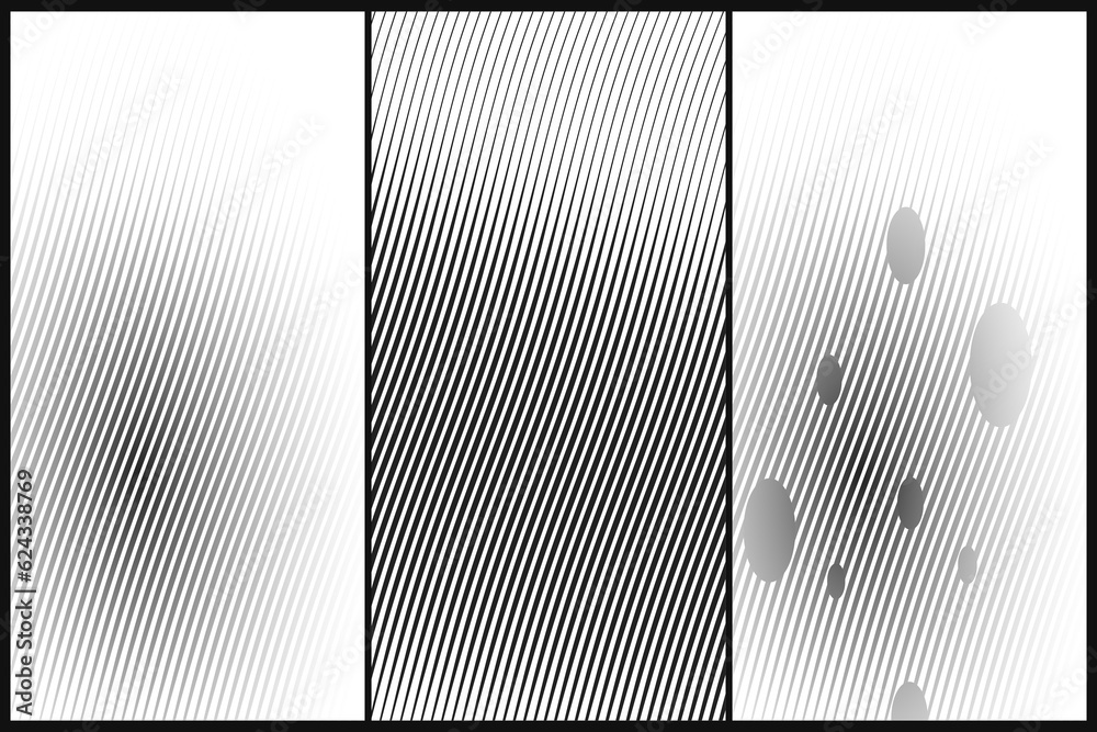 Diagonal lines halftone effect. Abstract black and white background ...
