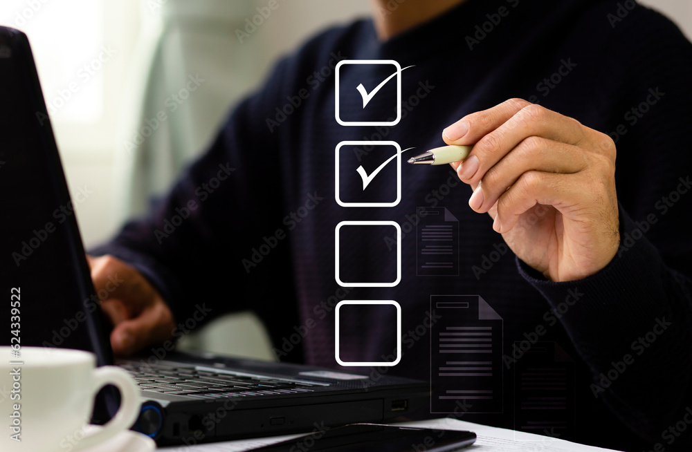 manager mark in checkbox during review document quality control ...