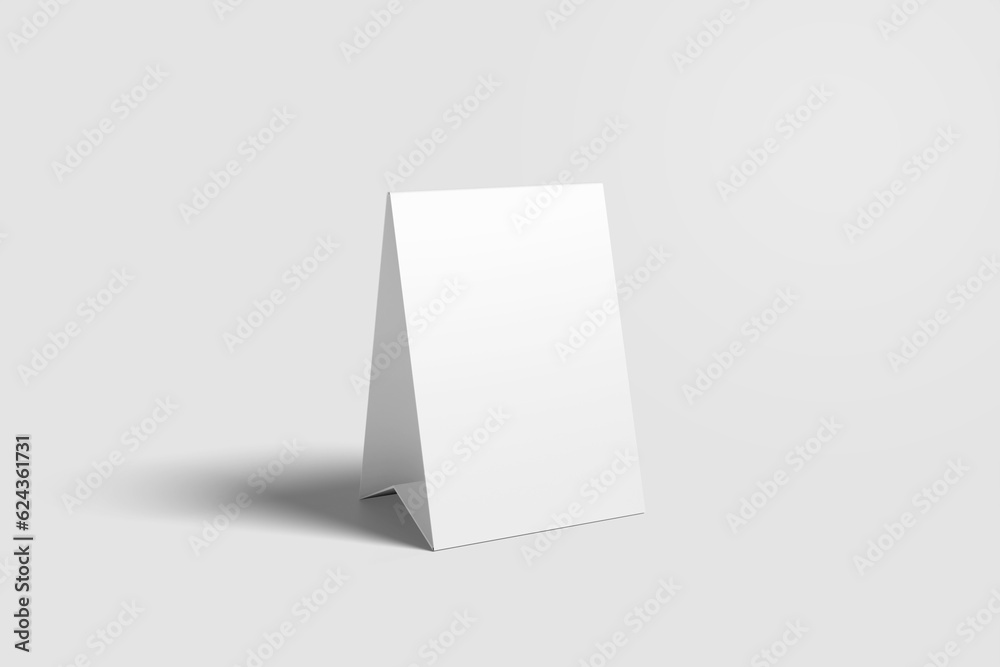 Minimalist Standing Fold Table Menu Mockup Stock Illustration | Adobe Stock