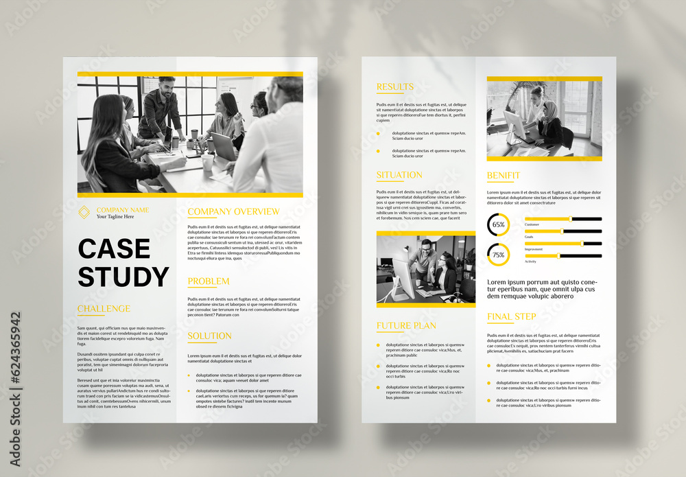 Case Study Layout Stock Template | Adobe Stock